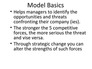 6 m porter's 5 forces competitive model | PPT