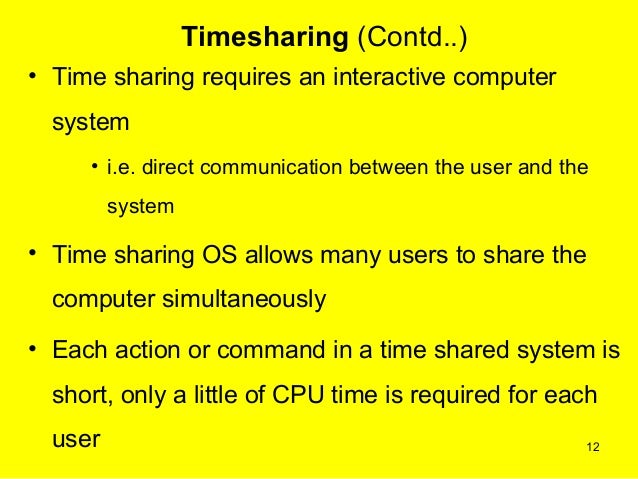 6 multiprogramming & time sharing 6 multiprogramming & time sharing