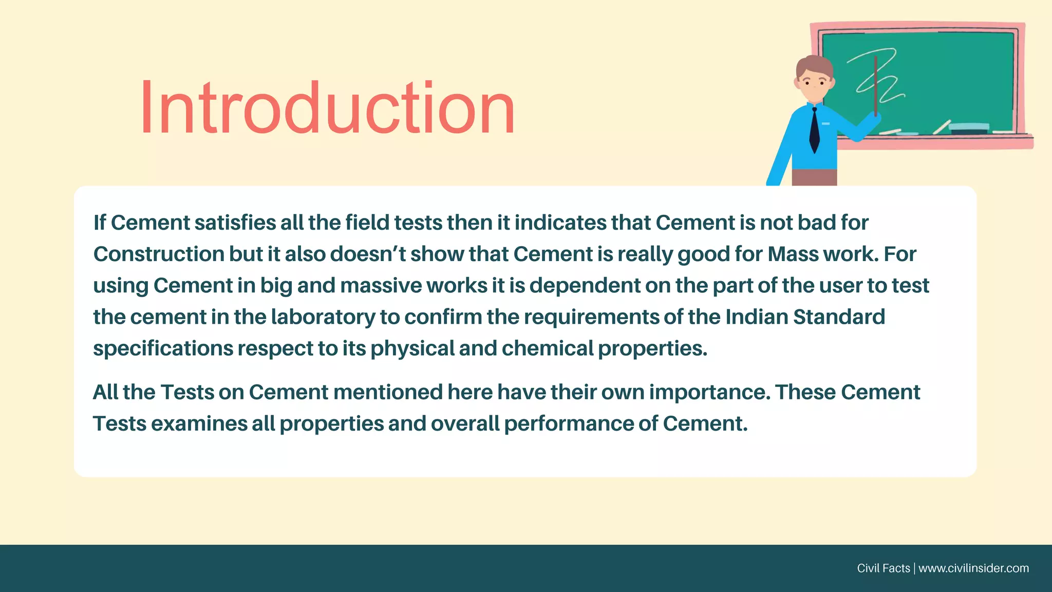 Tests of cement- Lab tests | PPTX