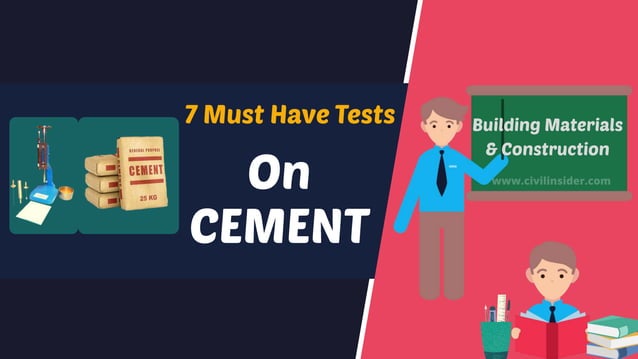 Tests of cement- Lab tests | PPTX | Chemistry | Science
