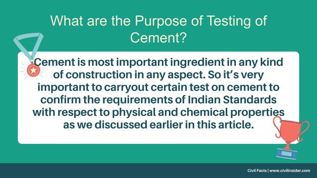 Tests of cement- Lab tests | PPTX | Chemistry | Science