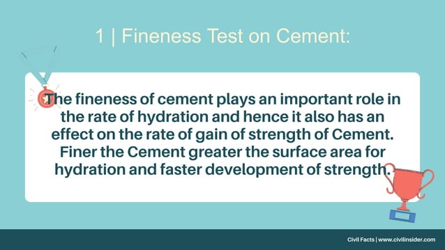 Tests of cement- Lab tests | PPTX | Chemistry | Science