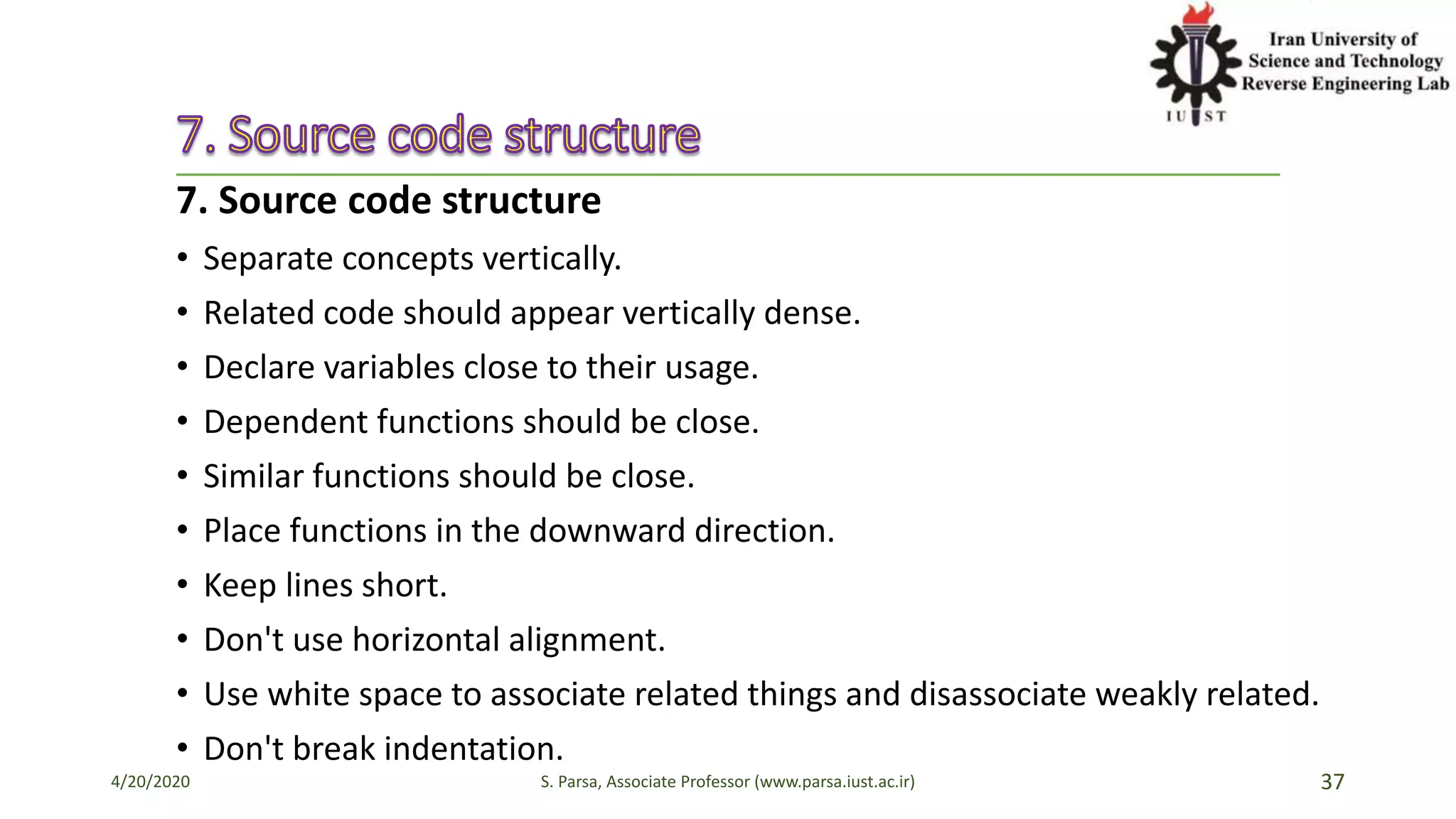 7-clean-code | PPTX | Web Development | Internet
