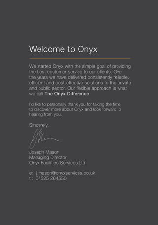 Onyx facilities services brochure | PDF