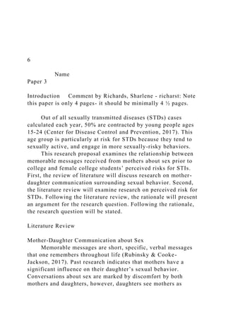6NamePaper 3IntroductionComment by Richards, Shar.docx