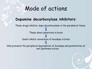 Anti parkinsons drugs | PPT