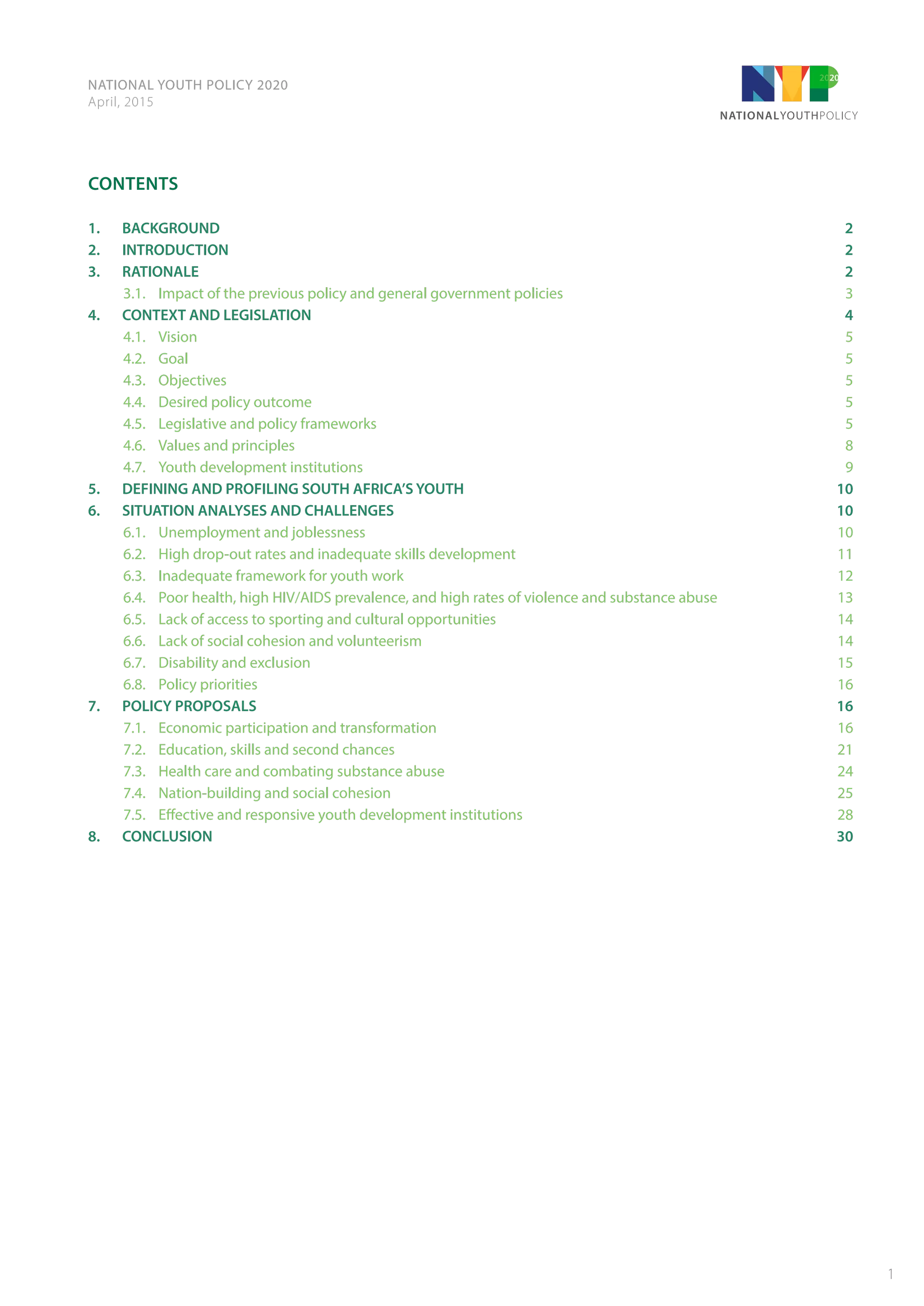 The Presidency - NYP Policy 2020 Report | PDF