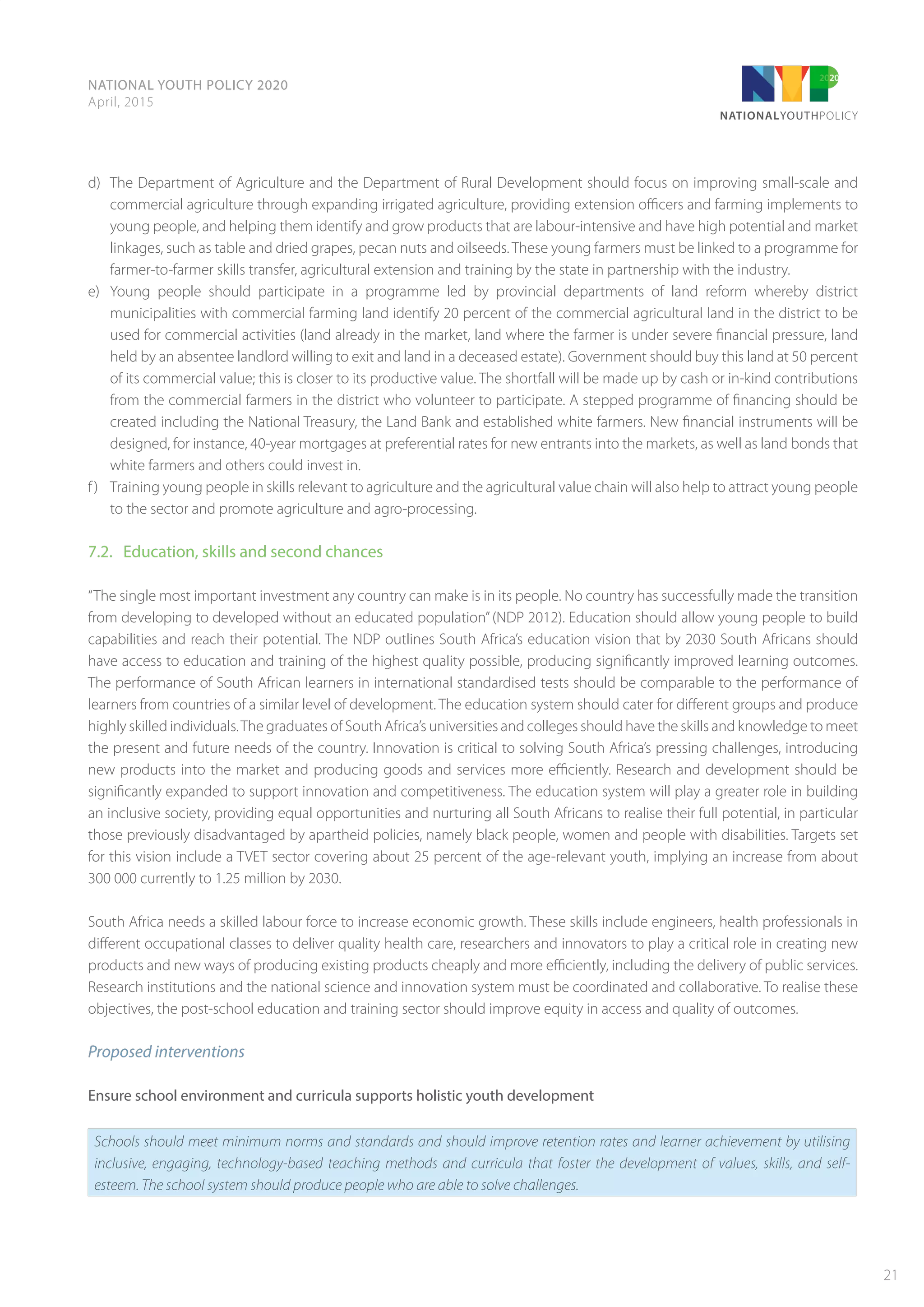 The Presidency - NYP Policy 2020 Report | PDF