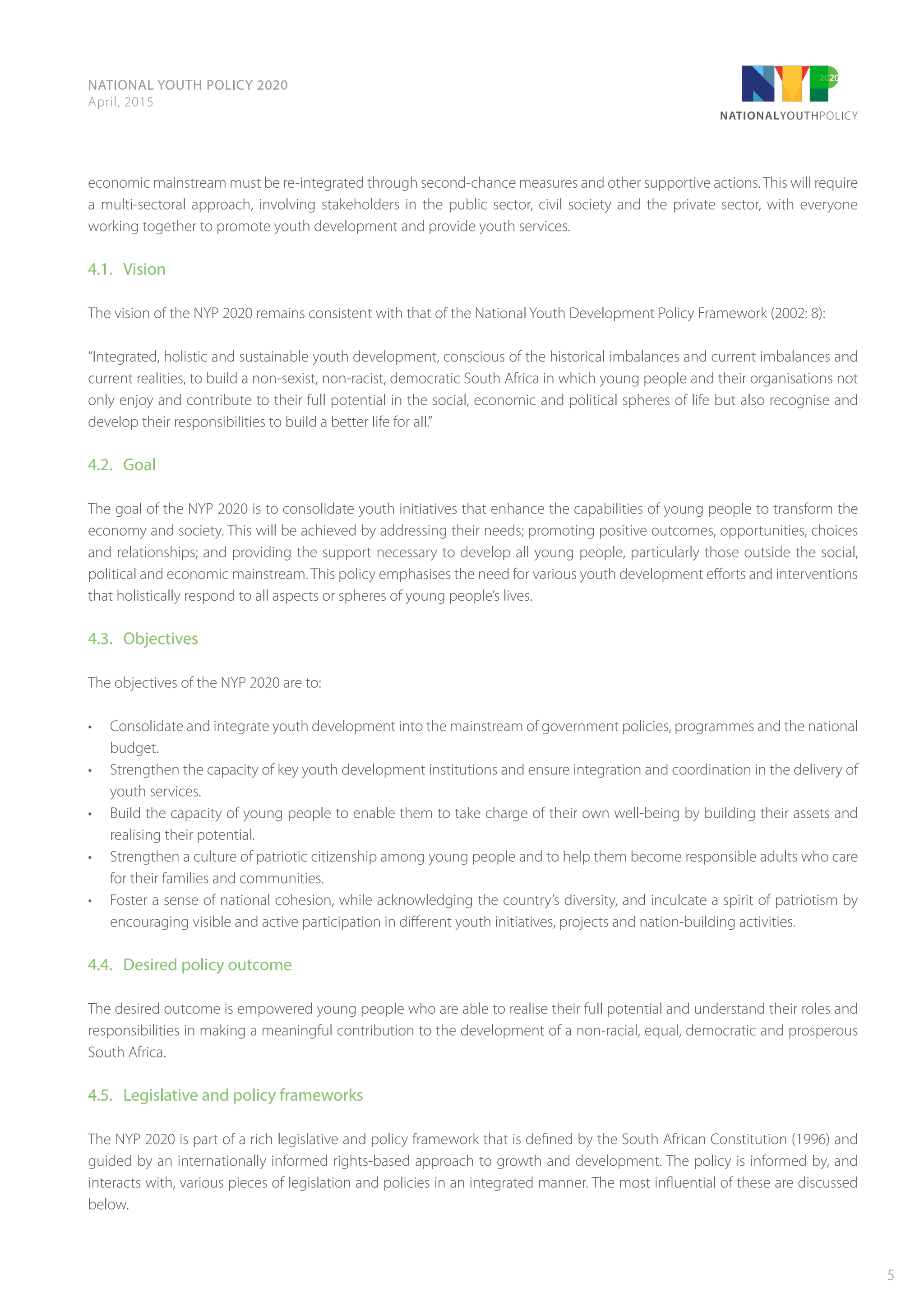 The Presidency - NYP Policy 2020 Report | PDF