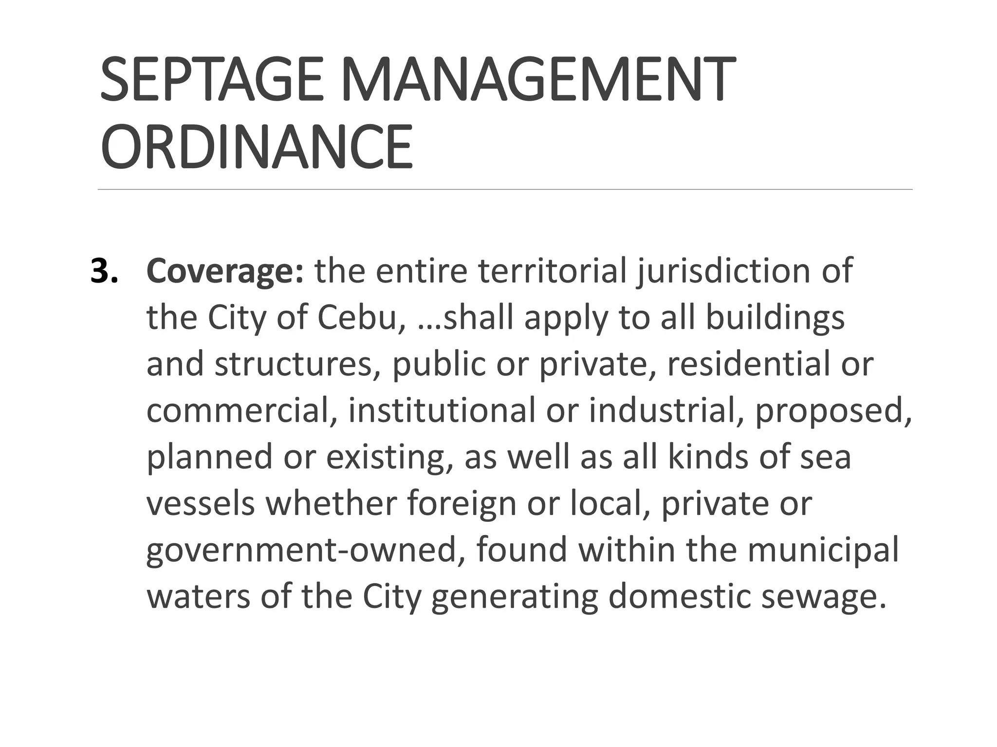 Cebu City's Septage Management Program | PDF