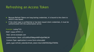 (6) OAuth 2.0 Refreshing an Access Token | PPTX