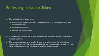 (6) OAuth 2.0 Refreshing an Access Token | PPTX