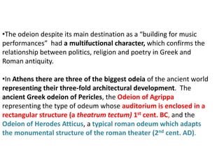 Odeia in ancient Greece and Rome | PPT