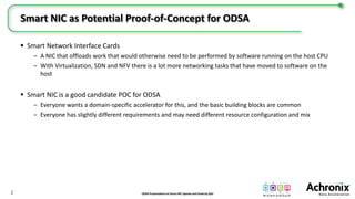 ODSA Proof of Concept SmartNIC Speeds & Feeds | PPT