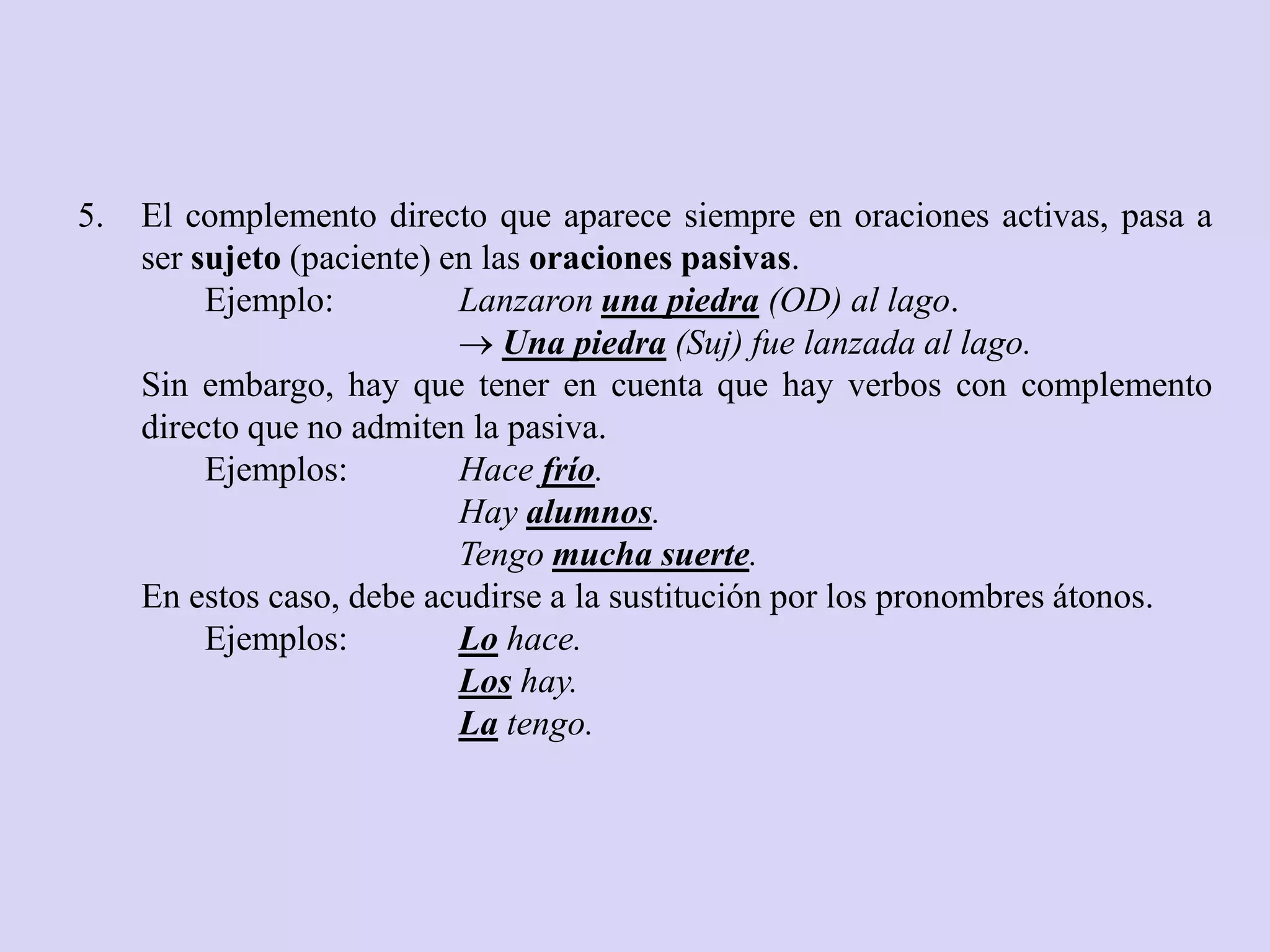 6 El Objeto directo y el objeto indirecto | PPTX