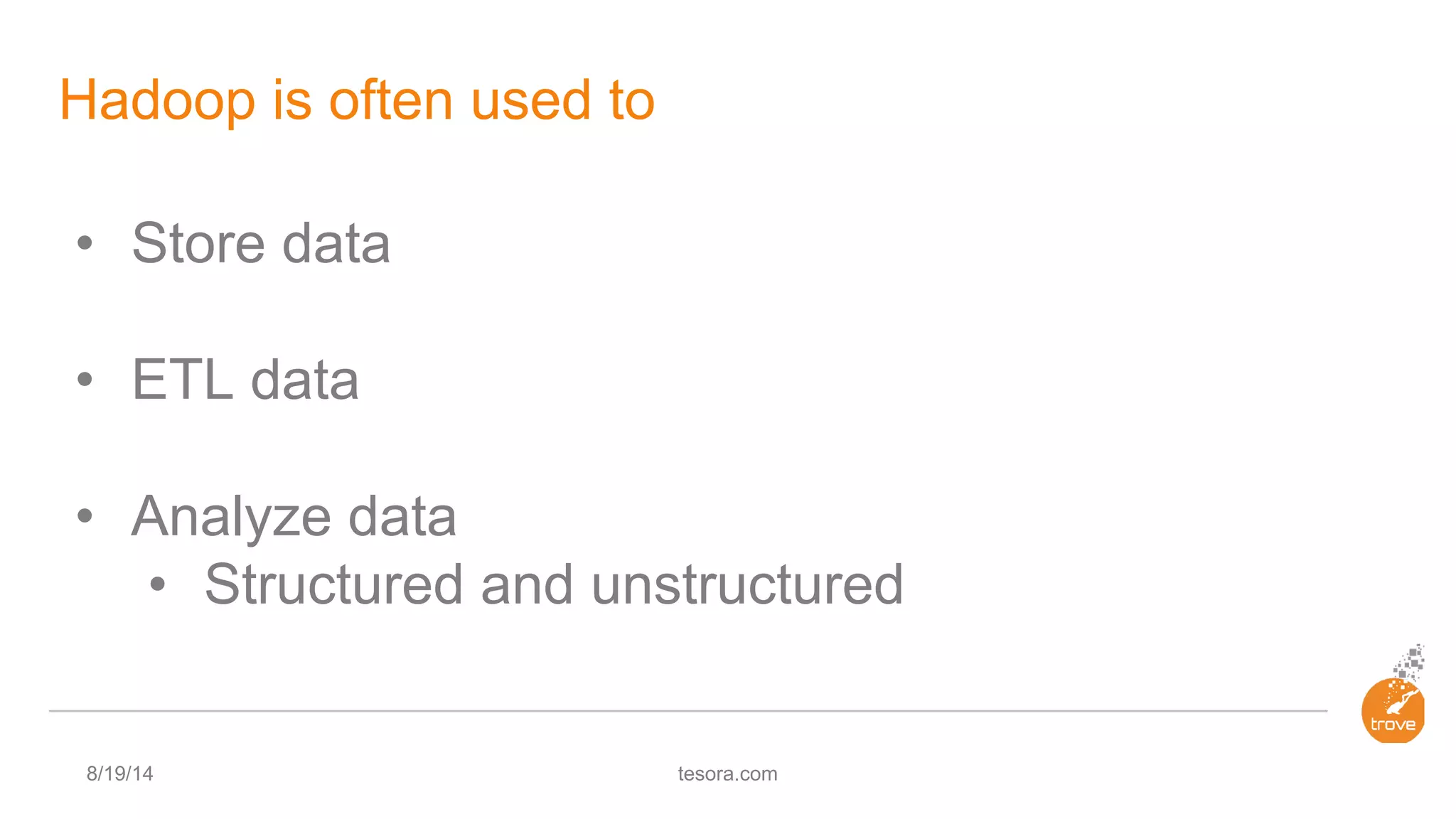 Hadoop on OpenStack - Trove Day 2014 | PPT