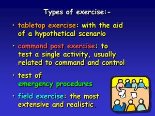 Emergency Field Exercise Design | PDF
