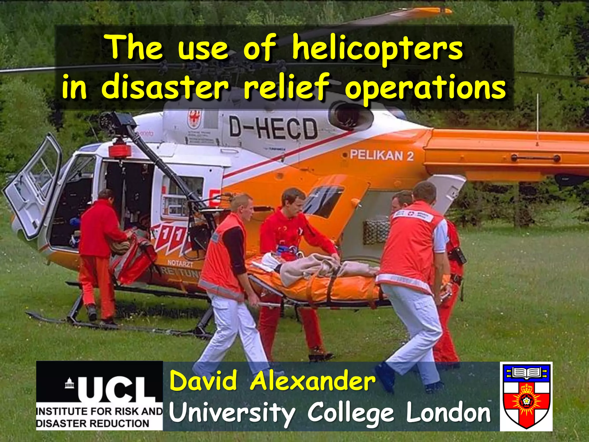 Use of Helicopters in Emergency Operations | PDF