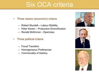 Optimum Currency Areas | PPT