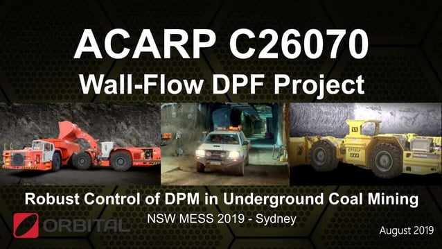 ACARP project to industrialise wall-flow DPF technology for diesel ...