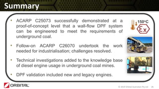 ACARP project to industrialise wall-flow DPF technology for diesel ...