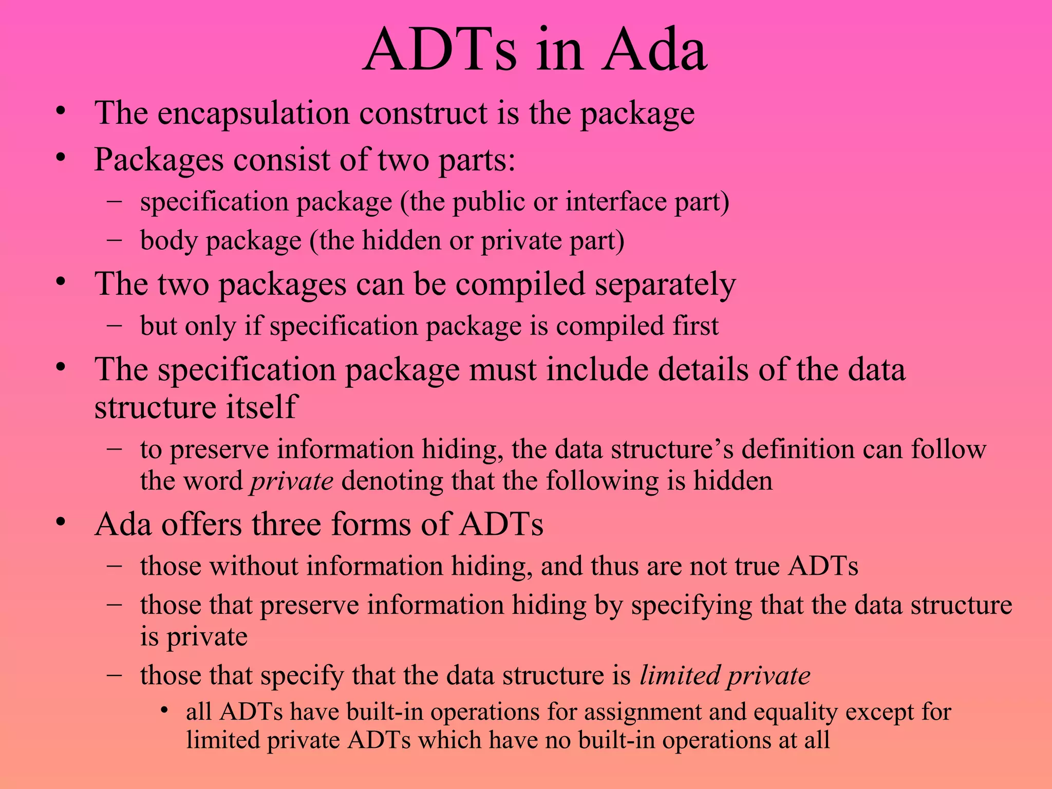 Abstract data types | PPT