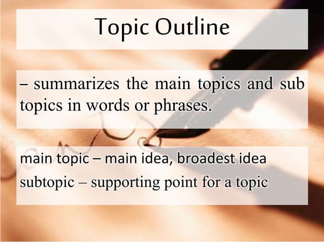 Outlining - EAPP | PPTX