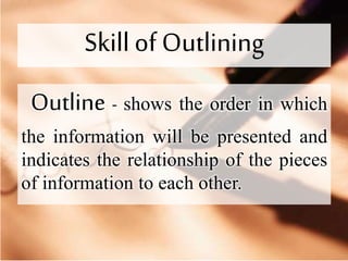 Outlining - EAPP | PPTX