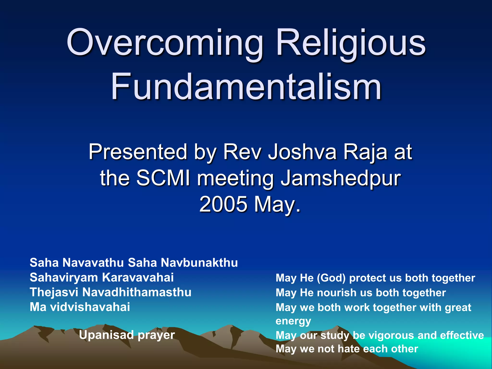 6 overcoming religious fundamentalism | PPT