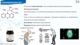 Part II: UNIT cholinergic neurotransmitter - Antagonist Drugs | PPTX