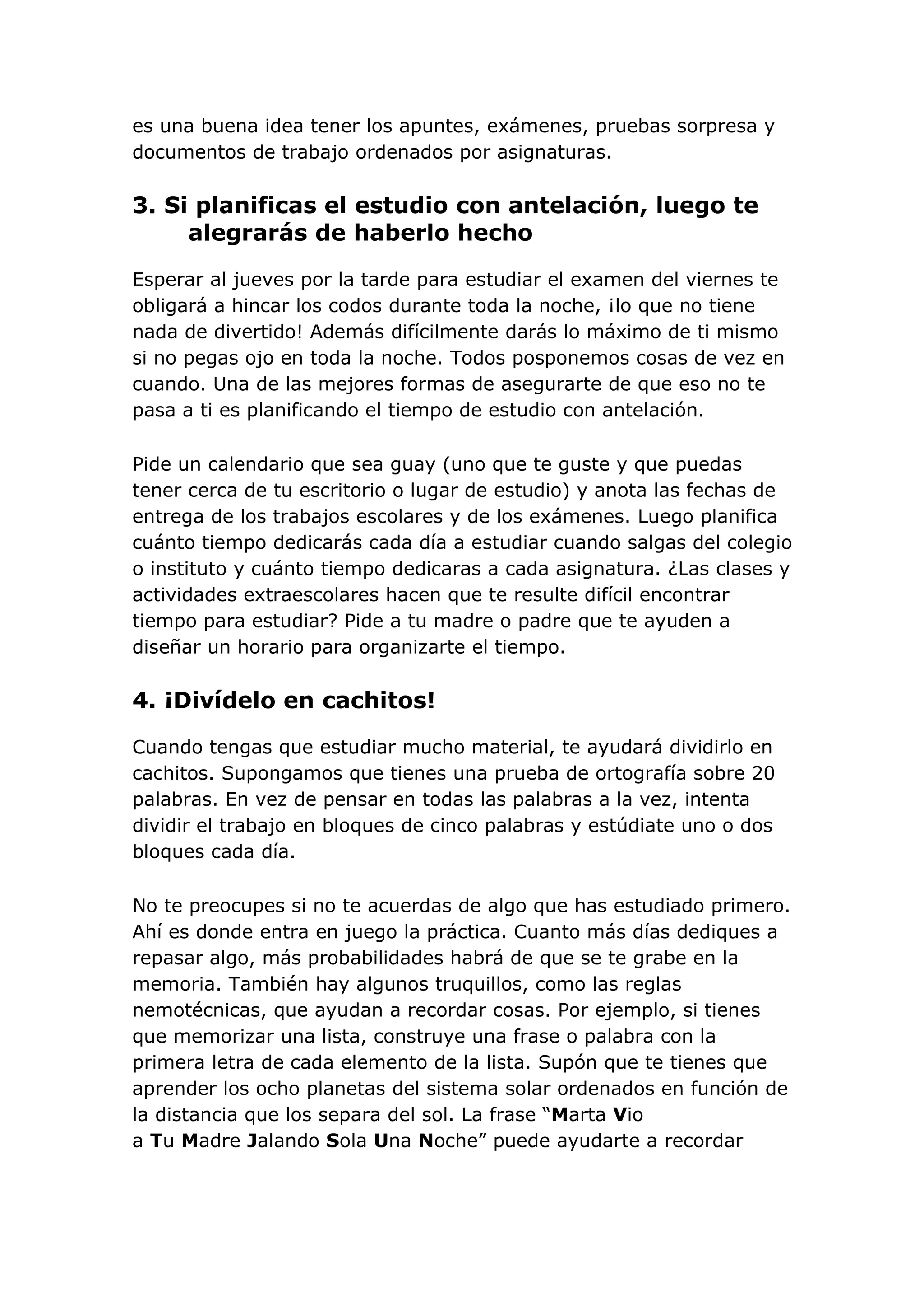 6 pasos para estudiar mejor | PDF