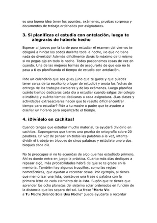 6 pasos para estudiar mejor | PDF