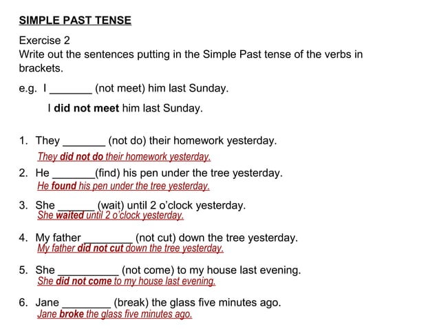 Simple Past Tense Rules for Primary | PPT