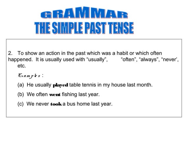 Simple Past Tense Rules for Primary | PPT
