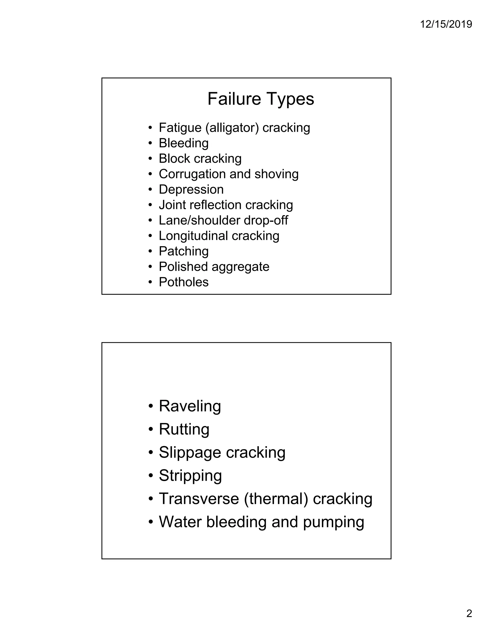 Pavement Distresses | PDF