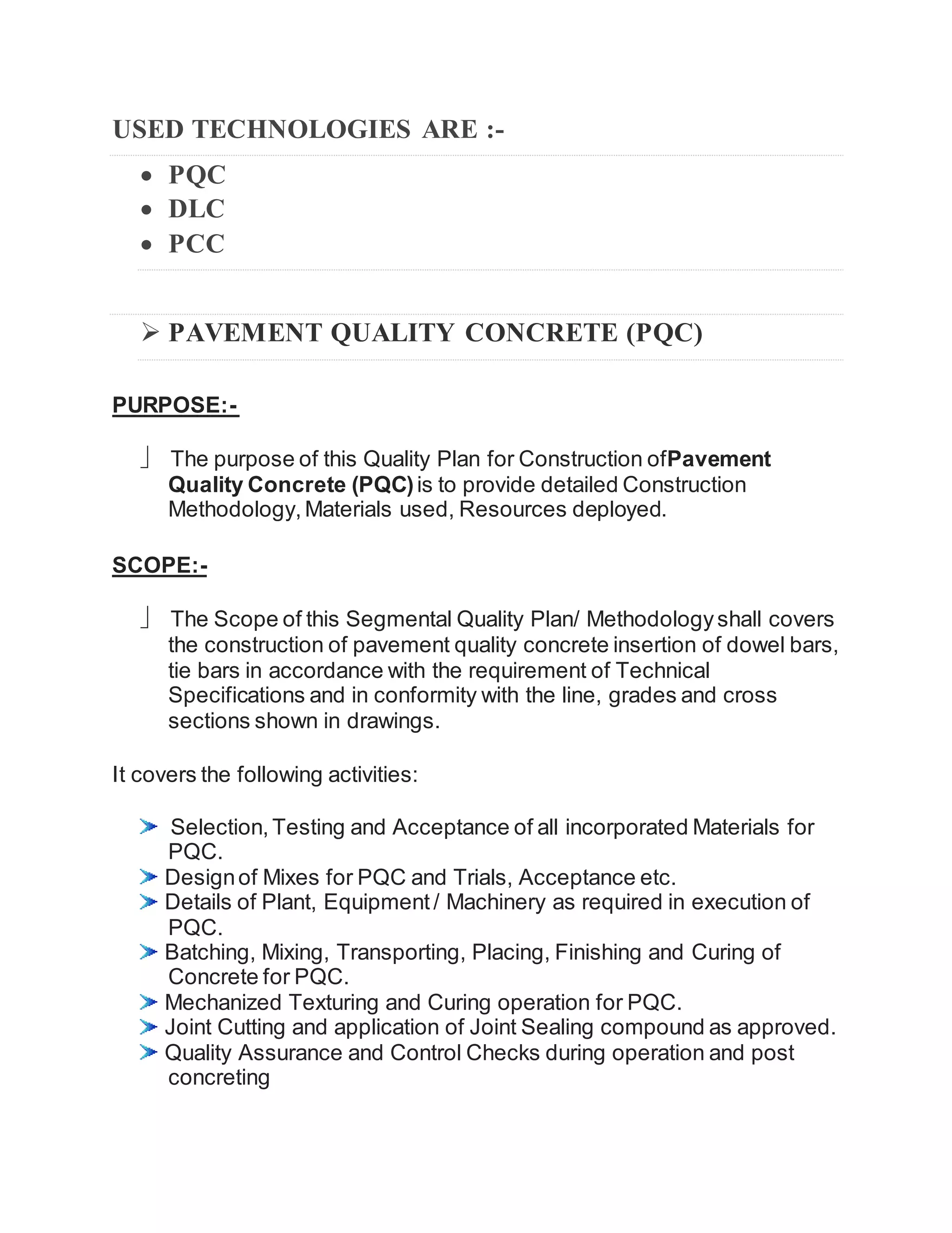 6 pavement quality concrete | DOCX