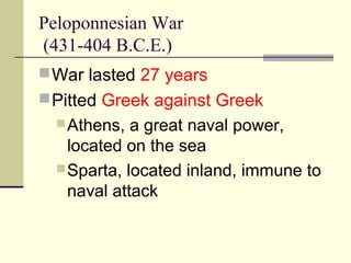 6 peloponnesian war alexander the great | PPT