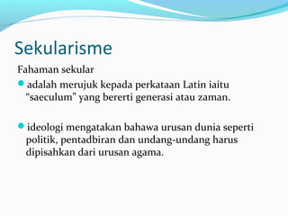 pemikiran asing, islam liberal dan sekularisme | PPT