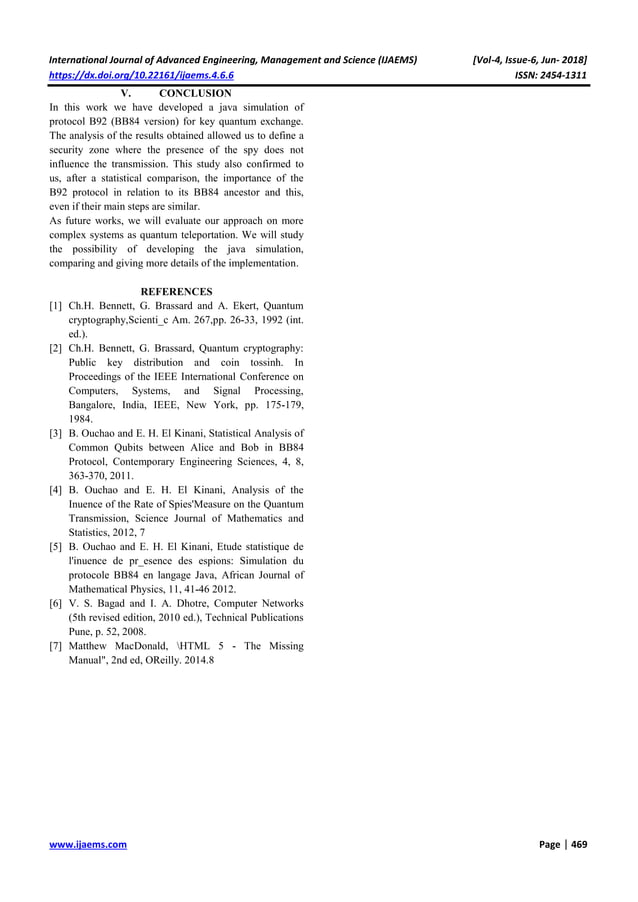 Performance Evaluation Of Secure Key Distribution Based On The B92