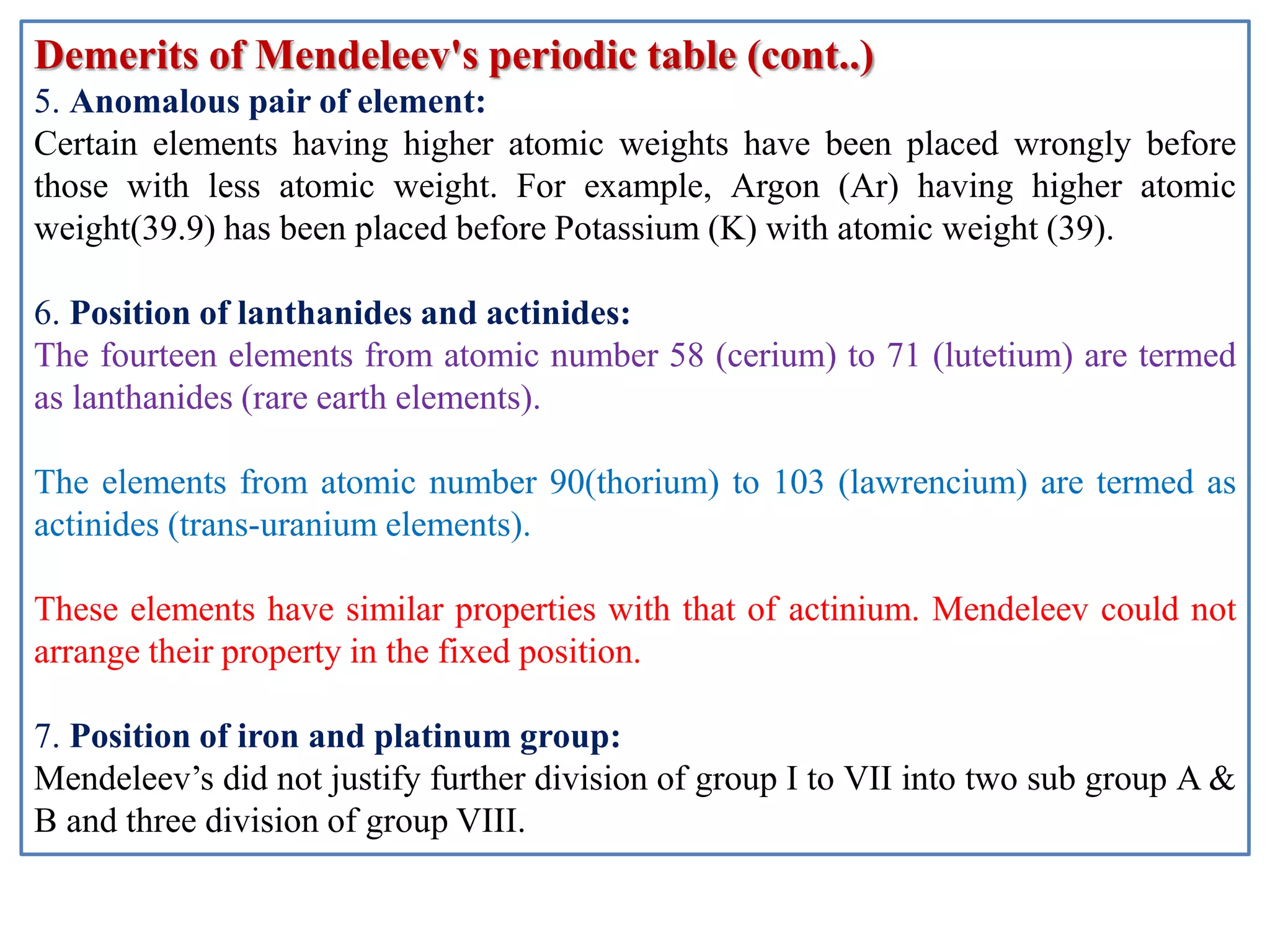 Periodic classification of elements Grade-11 | PPTX