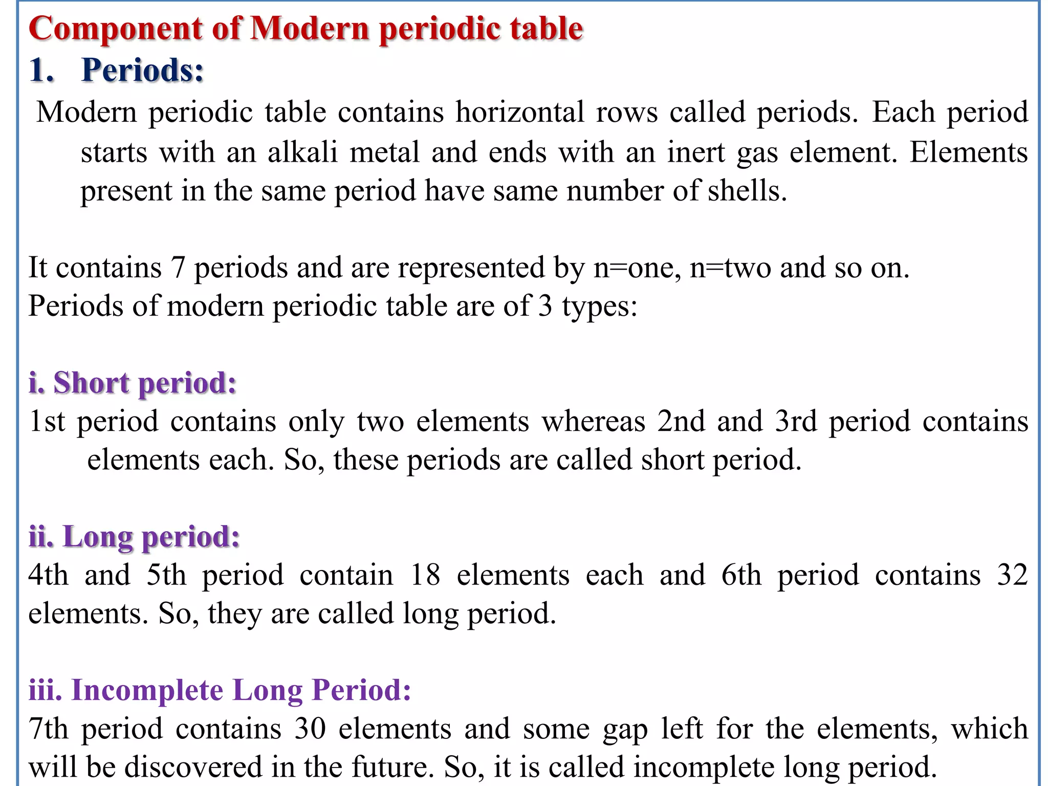 Periodic classification of elements Grade-11 | PPTX