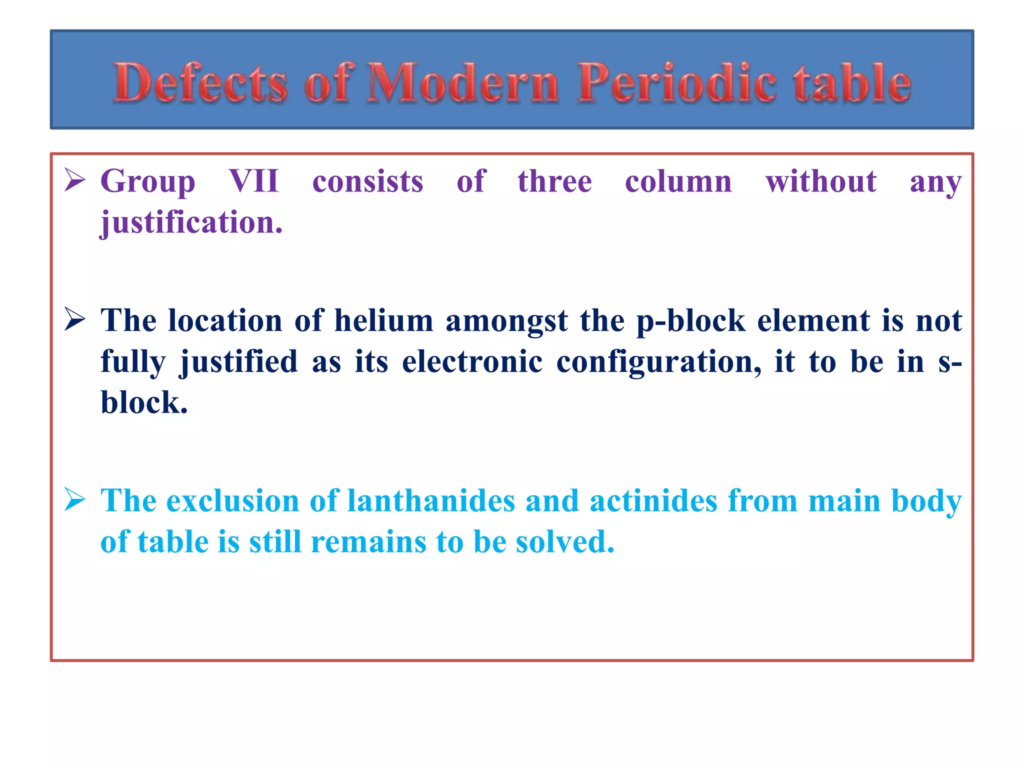 Periodic classification of elements Grade-11 | PPTX