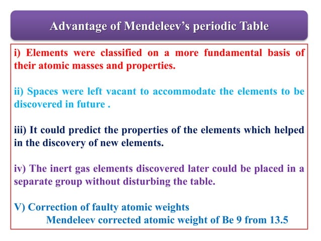 Periodic classification of elements Grade-11 | PPTX | Chemistry | Science