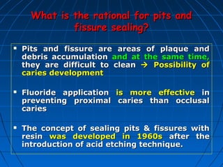 pits and fissure sealants dental material | PPS