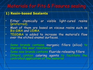 pits and fissure sealants dental material | PPS