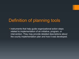 planinng tools | PPTX