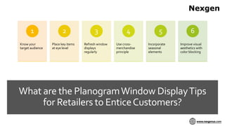 6 planogram window display tips to drive in store sales | PPTX