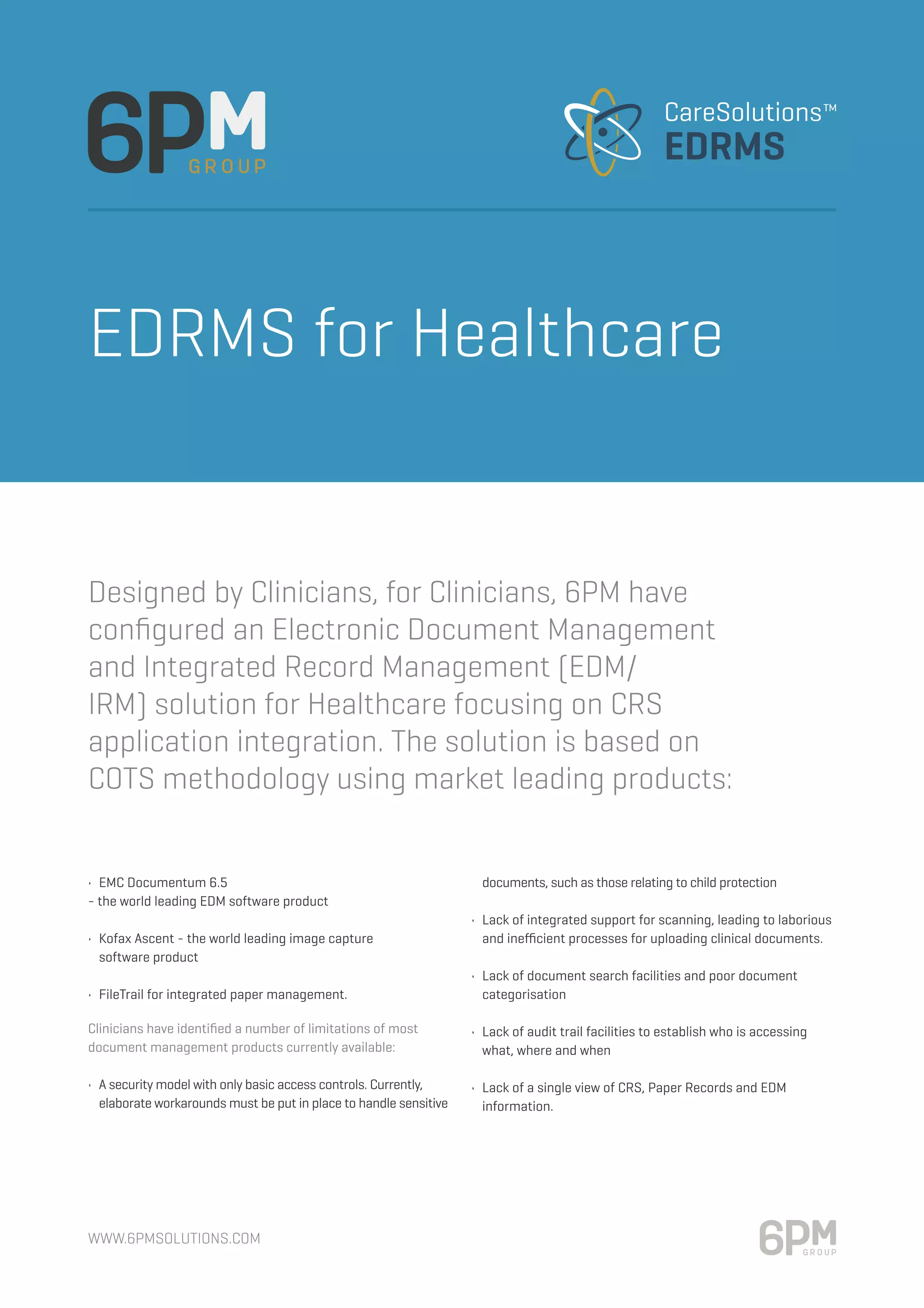 Electronic Document and Record Management (EDRMS) | PDF