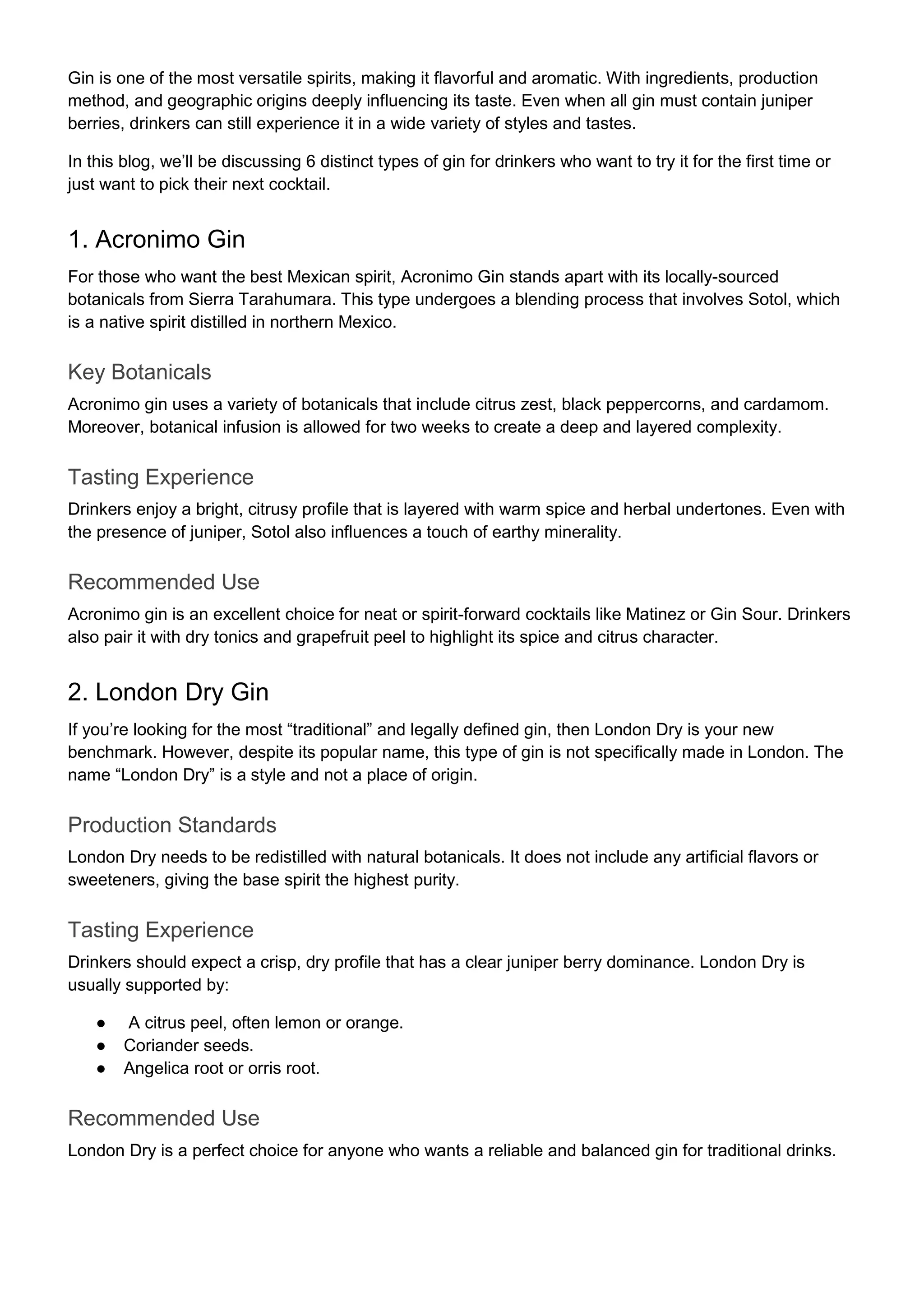 6 Popular Types of Gin Explained.pdf6 Popular Types of Gin Explained | PDF