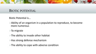 Population and Community Growth and Regulation | PPT